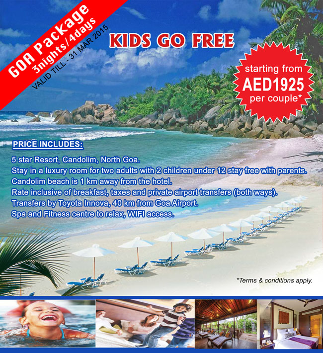 Goa Package 3 Nights/4 Days, Kids Go Free